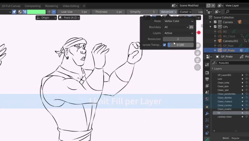 Grease Pencil Fill Tool Improvements - Blender 2.91 - Blender Video