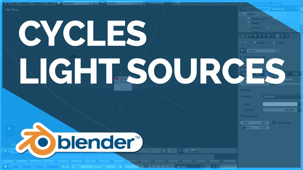 Cycles Light Sources Blender Fundamentals Blender Video